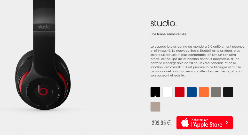 Apple montre l'achat de Beats sur son site internet - TheiCollection